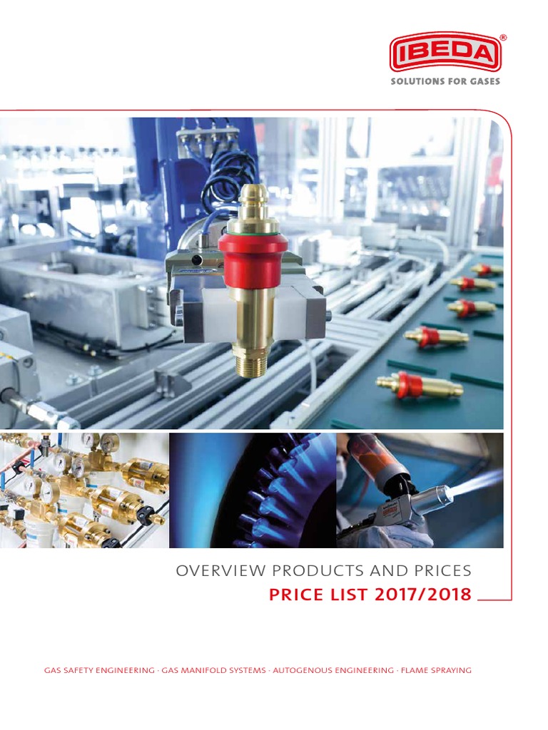 IBEDA Price List 2017 2018 | PDF | Chemical Engineering | Chemical ...