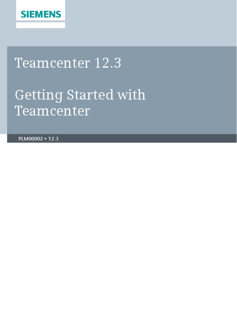 Getting Started Teamcenter | PDF | Product Lifecycle | Microsoft Office