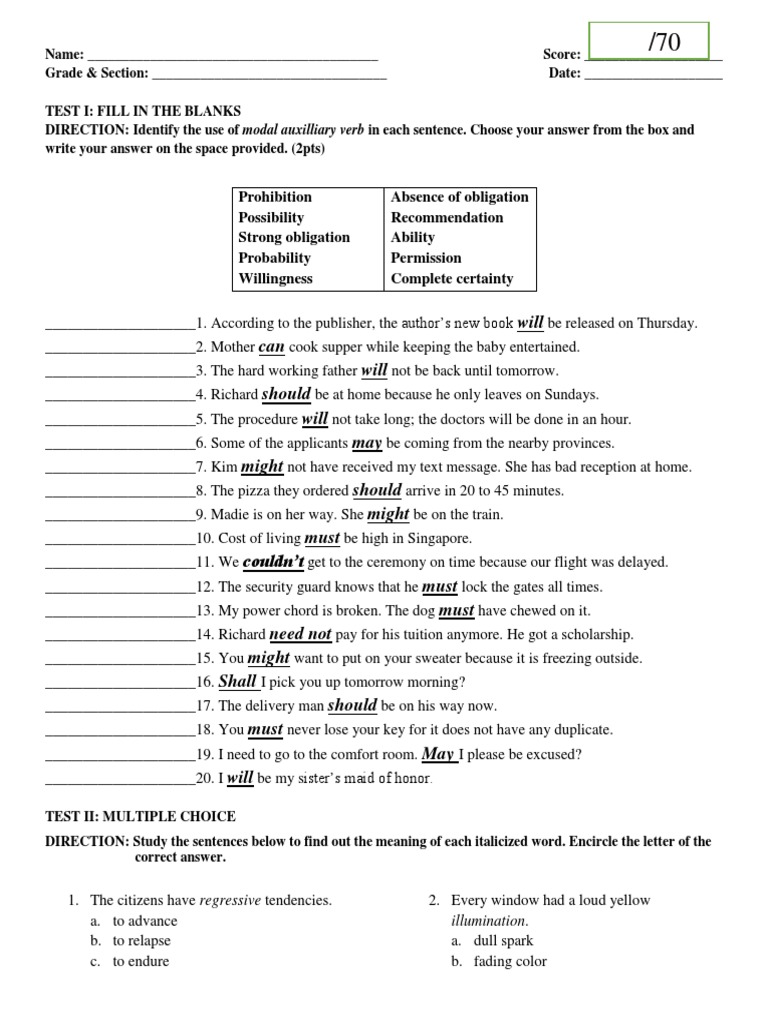 Quiz For Second Monthly Exam | PDF | Writers