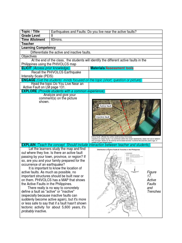 Active vs Inactive Faults in the Philippines | PDF | Earthquakes ...