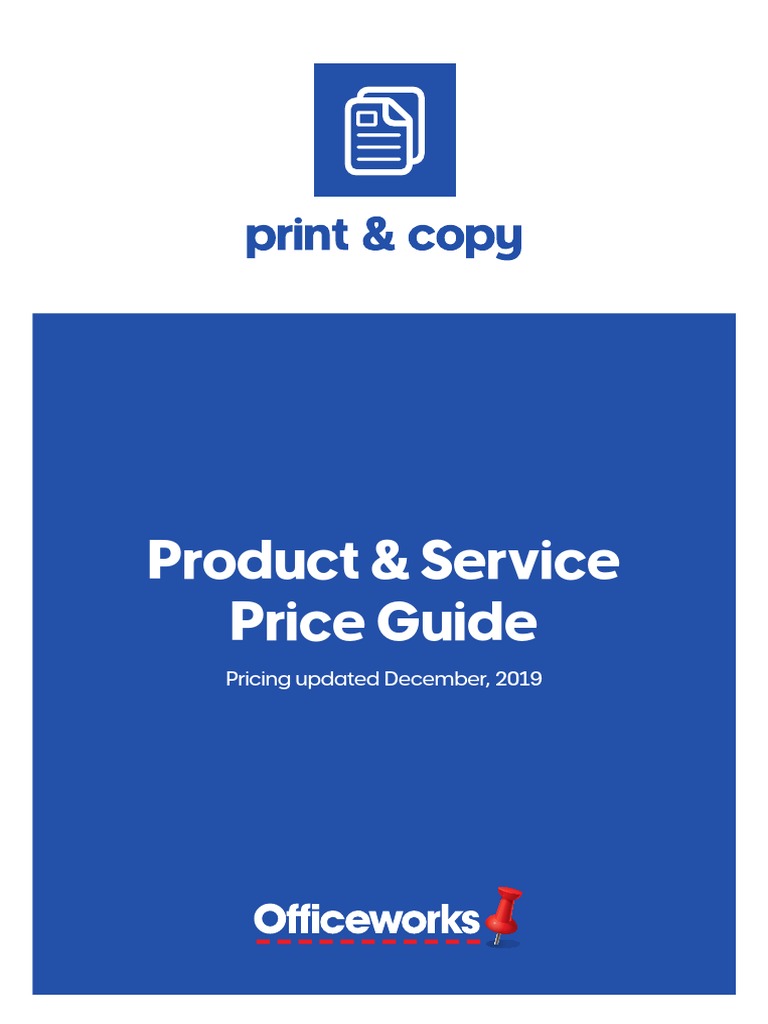Officeworks Printing Price Guide 2023 | PDF | Paper | Printing