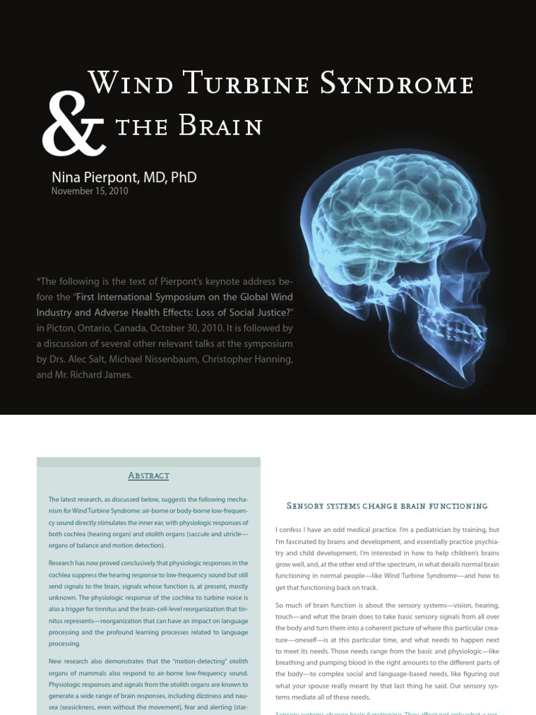 Wind Turbine Syndrome: The Brain | PDF | Vestibular System | Ear