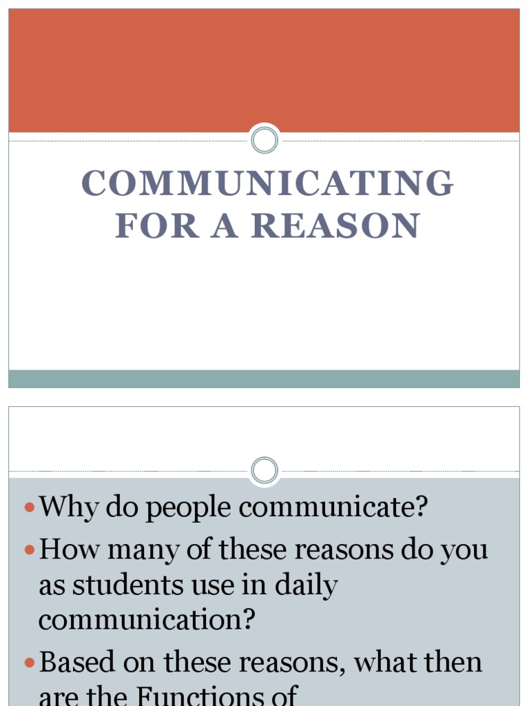 Functions of Communication | PDF | Nonverbal Communication | Communication