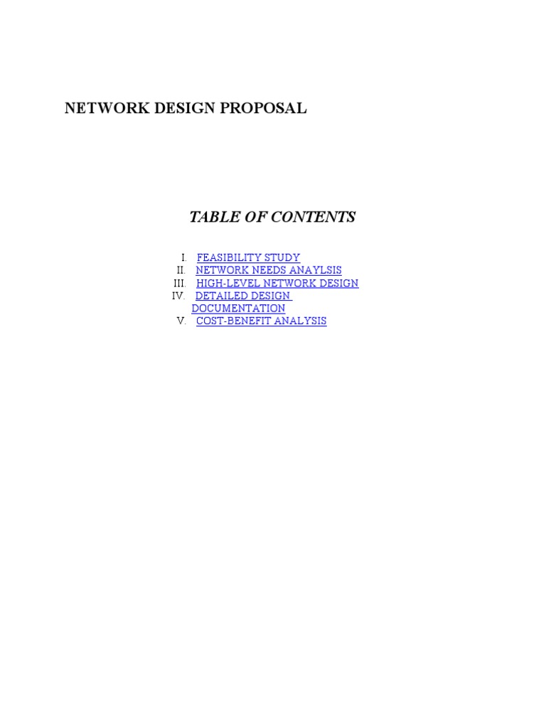 Network Design Proposal: I. II. Iii. IV. V | PDF | Computer Network ...