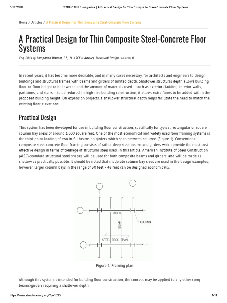 STRUCTURE Magazine - A Practical Design For Thin Composite Steel ...