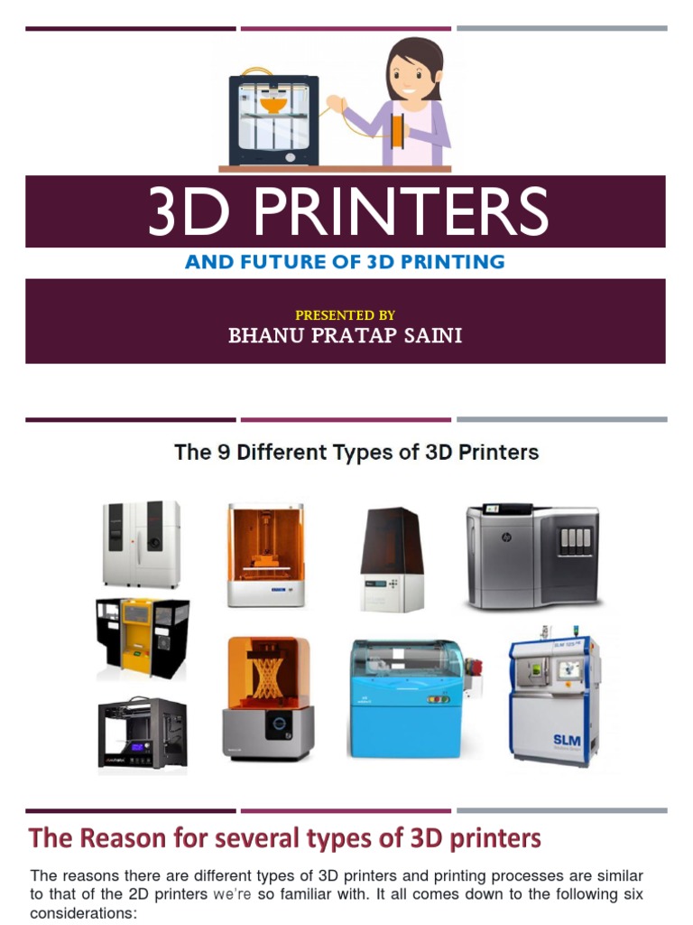 TYPES OF 3d PRINTERS | PDF | 3 D Printing | Printer (Computing)