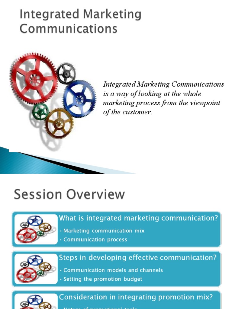 Integrated Marketing Communications Is A Way of Looking at The Whole ...