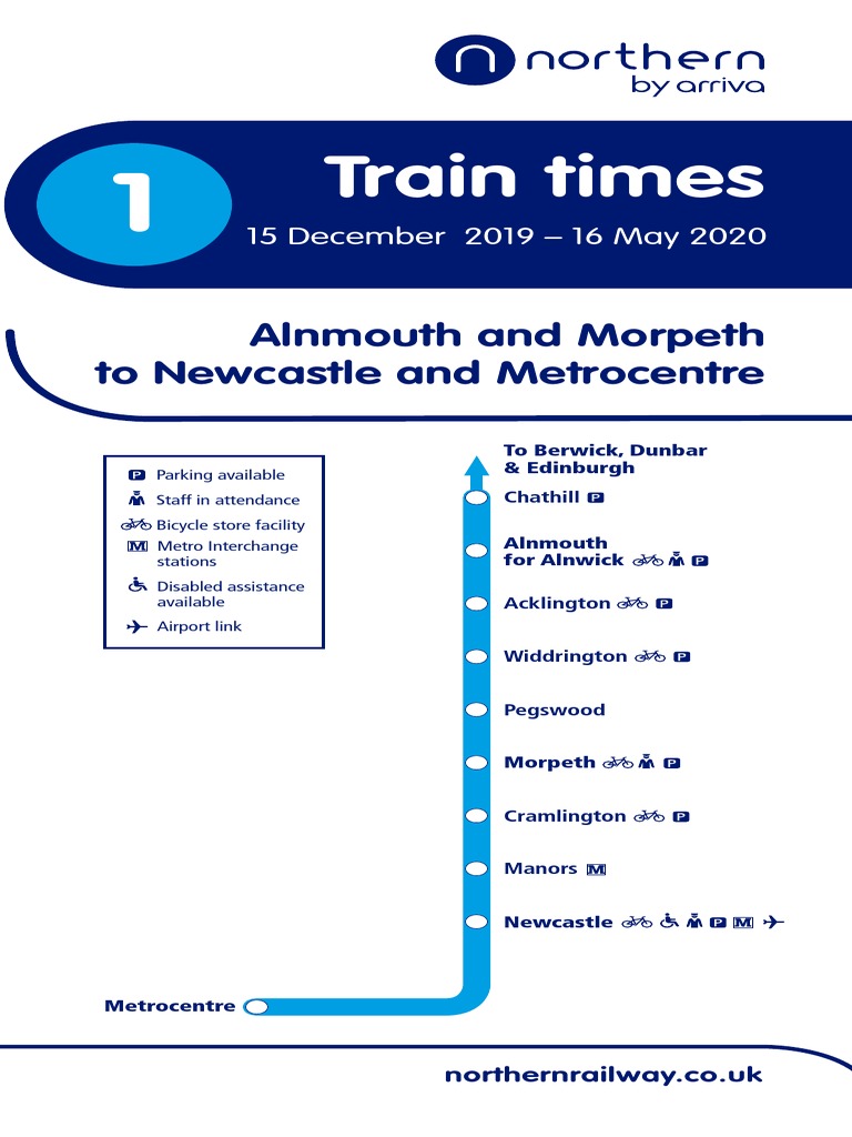 Alnmouth and Morpeth To Newcastle and Metrocentre 2771 | PDF | Rail ...