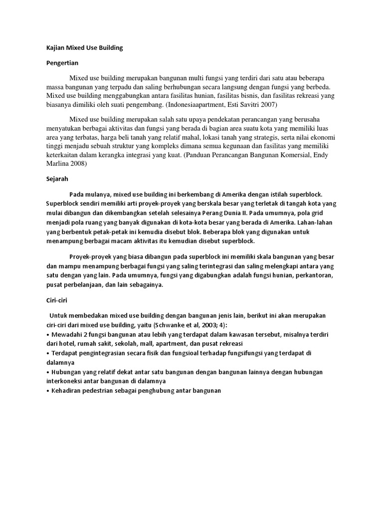Denah Bangunan Mixed Use Terintegrasi | PDF | Teknologi & Rekayasa