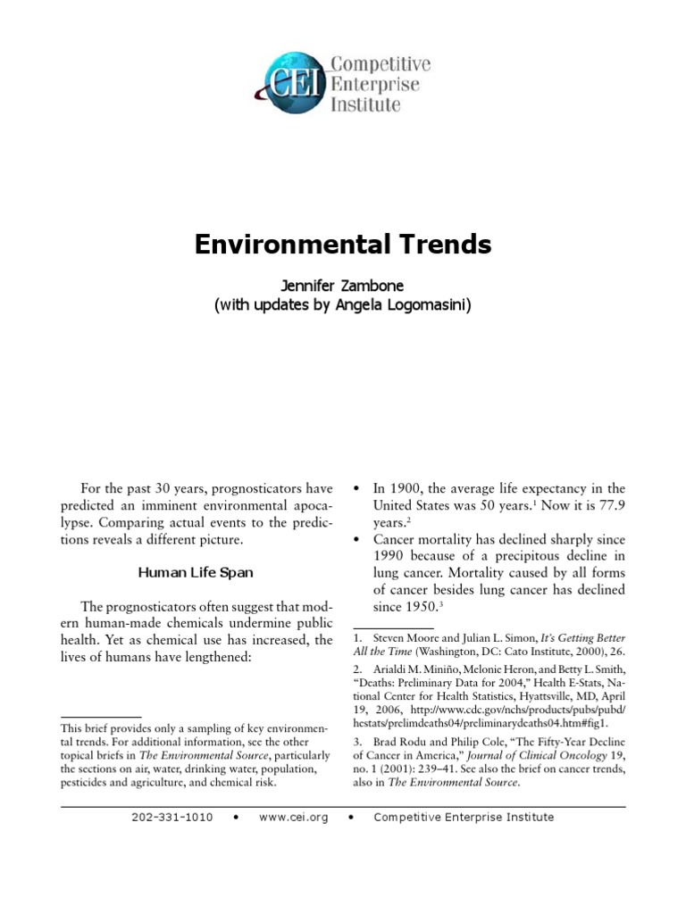 Environmental Progress Over 30 Years | PDF | Drinking Water | Air Pollution