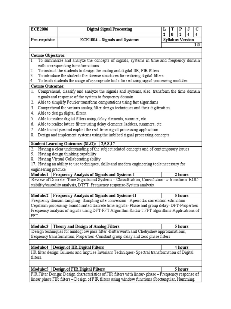 Ece2006 Digital-Signal-Processing Eth 1.0 37 Ece2006 | PDF | Digital ...