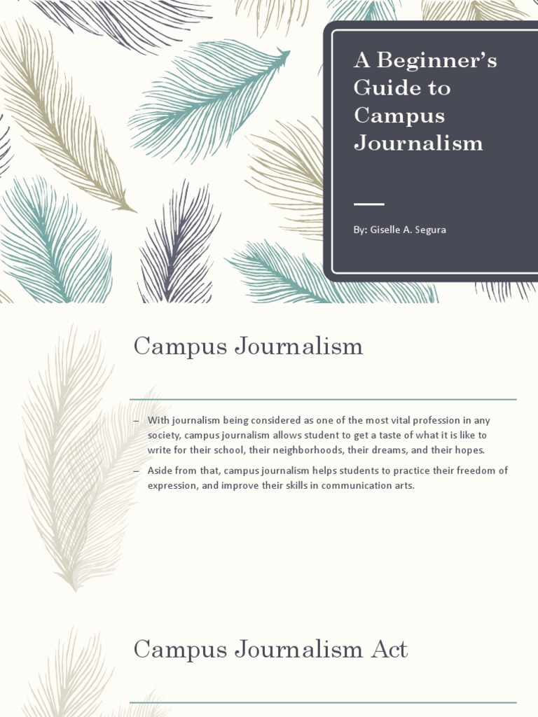 A Beginner's Guide To Campus Journalism | PDF | Journalism | News