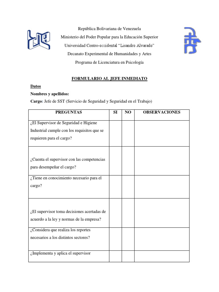 Entrevista Al Jefe Inmediato | PDF