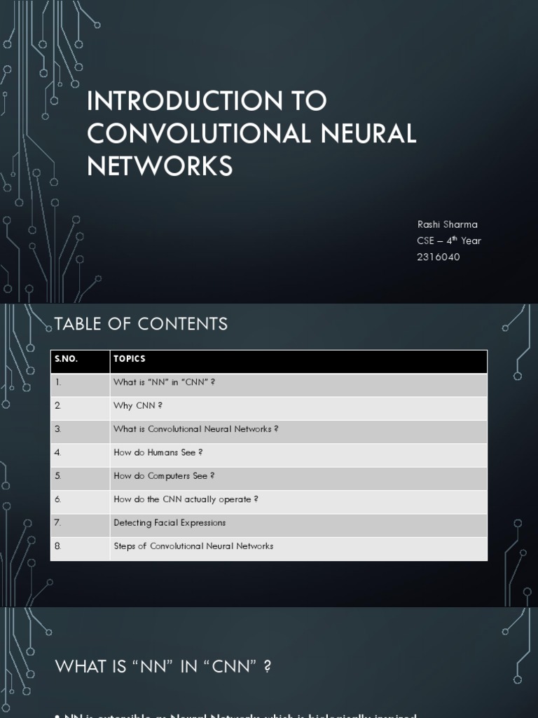 Introduction To Convolutional Neural Networks | PDF | Artificial Neural Network | Systems Theory