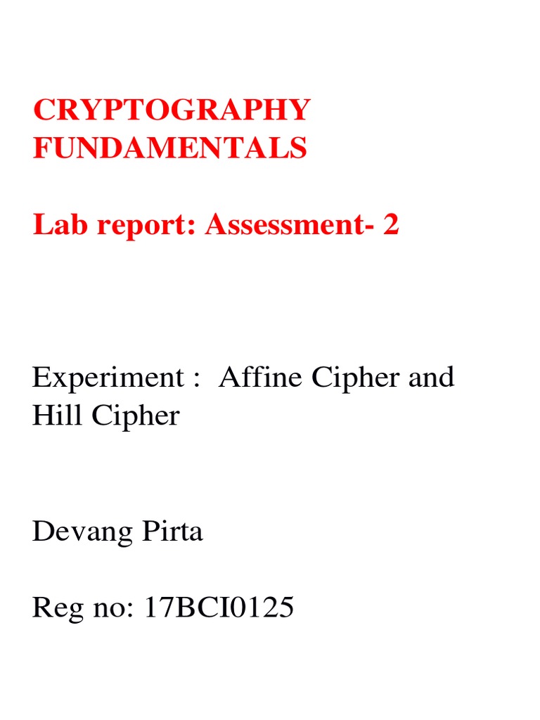 Crypto Assignment 2 | PDF | Cipher | Cryptography