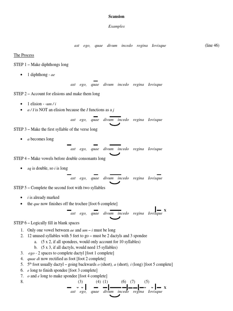 H - Scansion Examples | PDF | Metre (Poetry) | Poetics
