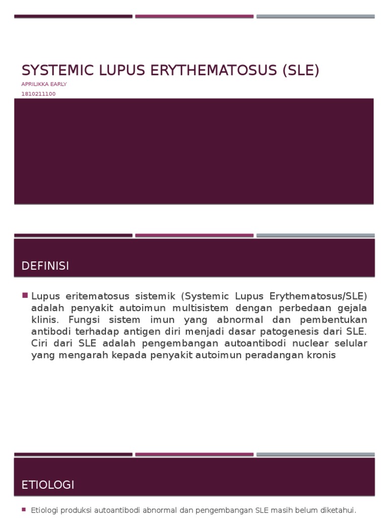 SLE (Systemic Lupus Erythematosus) | PDF