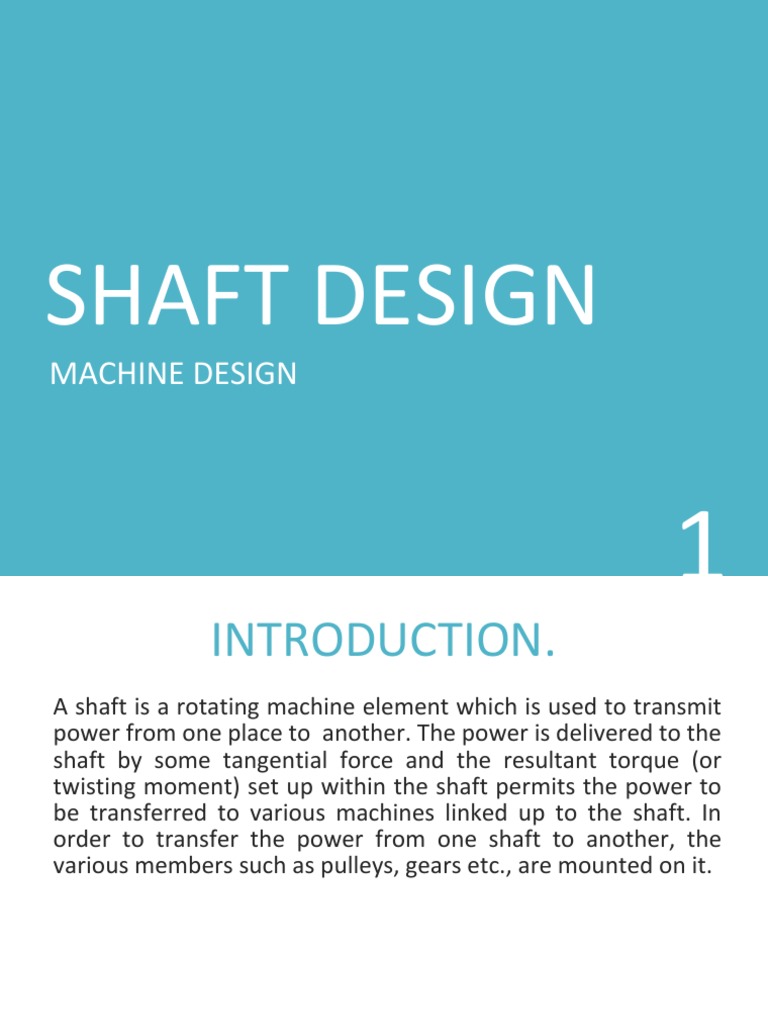Lecture - 3 - SHAFT DESIGN | PDF | Stress (Mechanics) | Bending