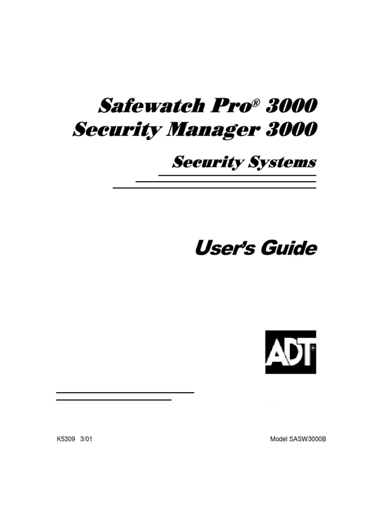 Adt Manual Safewatch Pro 3000 PDF | PDF | Security Alarm | Computing ...