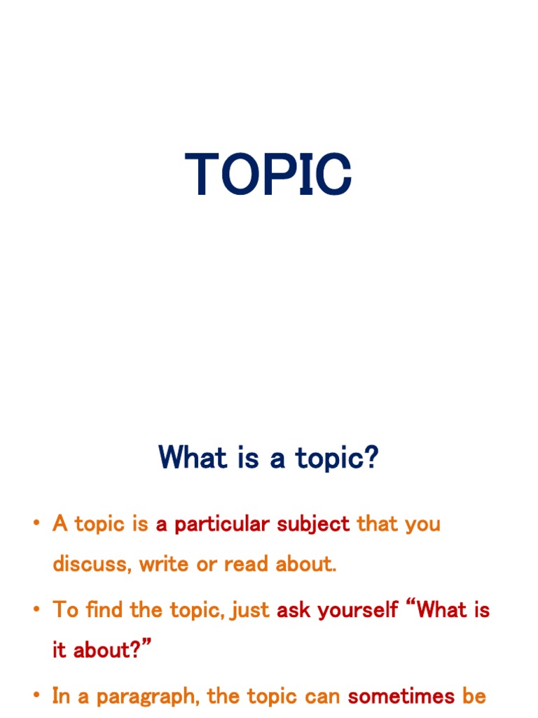 TOPIC+Main Idea+paragraph Writing | PDF | Penguin | Earth