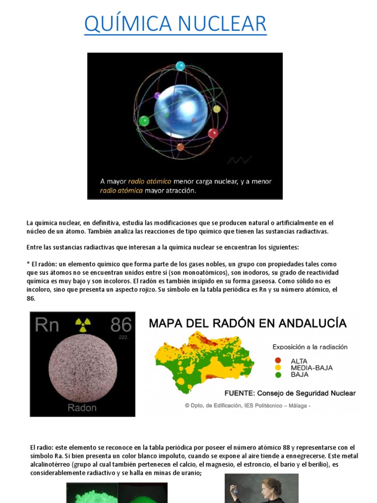 Quimica Nuclear | PDF | Desintegración radioactiva | La energía nuclear