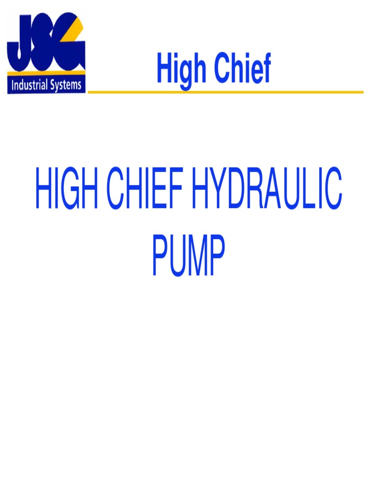 20A-High Chief | PDF | Pump | Mechanical Engineering