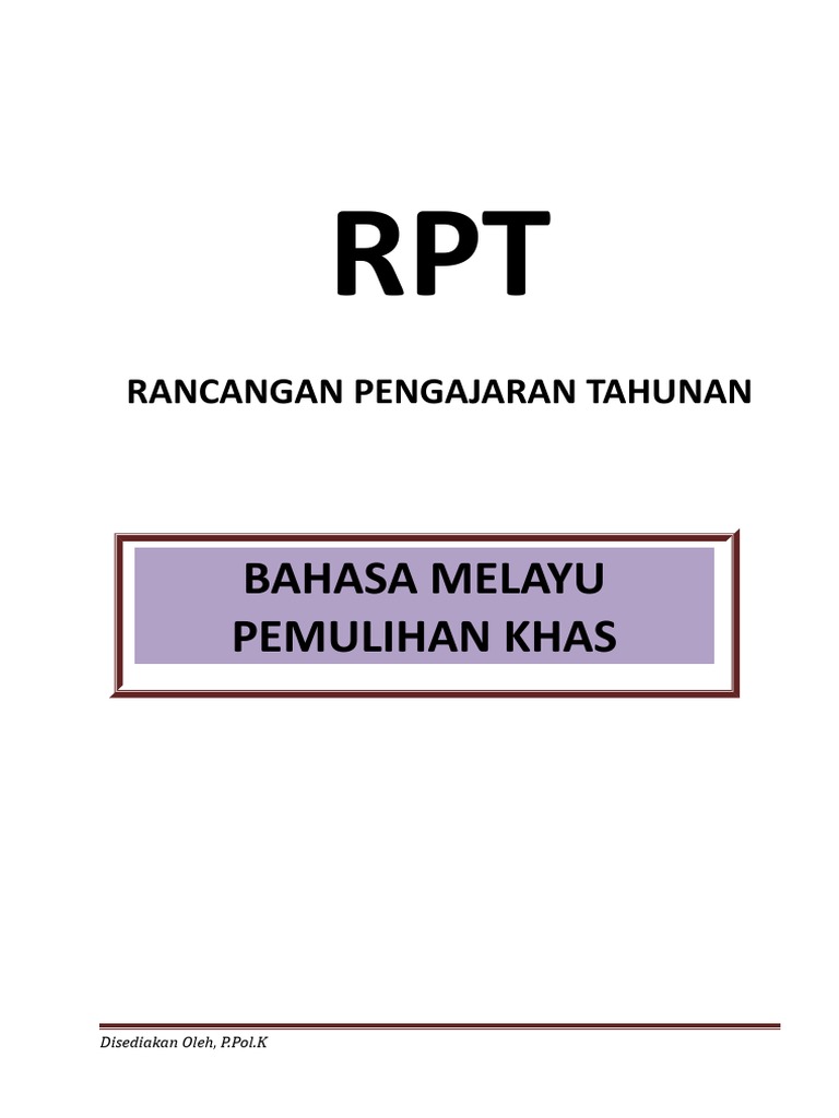 RPT Bahasa Melayu Pem Khas 2020 | PDF