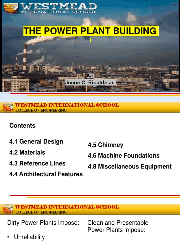 Power Plant Building Design Essentials | PDF | Chimney | Foundation ...