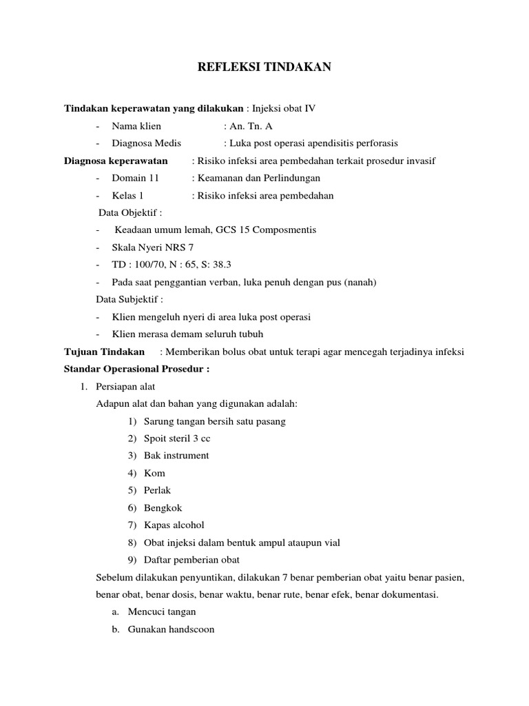 Prosedur Injeksi IV Aman | PDF