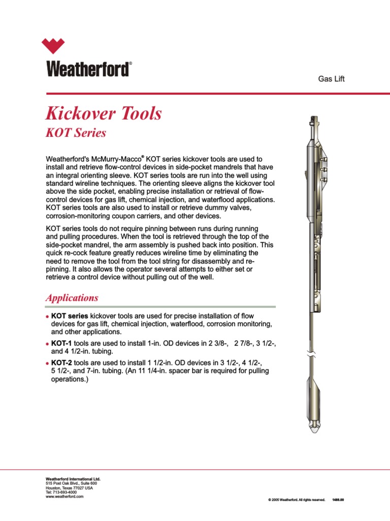 Kickover Tools KOT Series | PDF | Mechanical Engineering | Manufactured ...