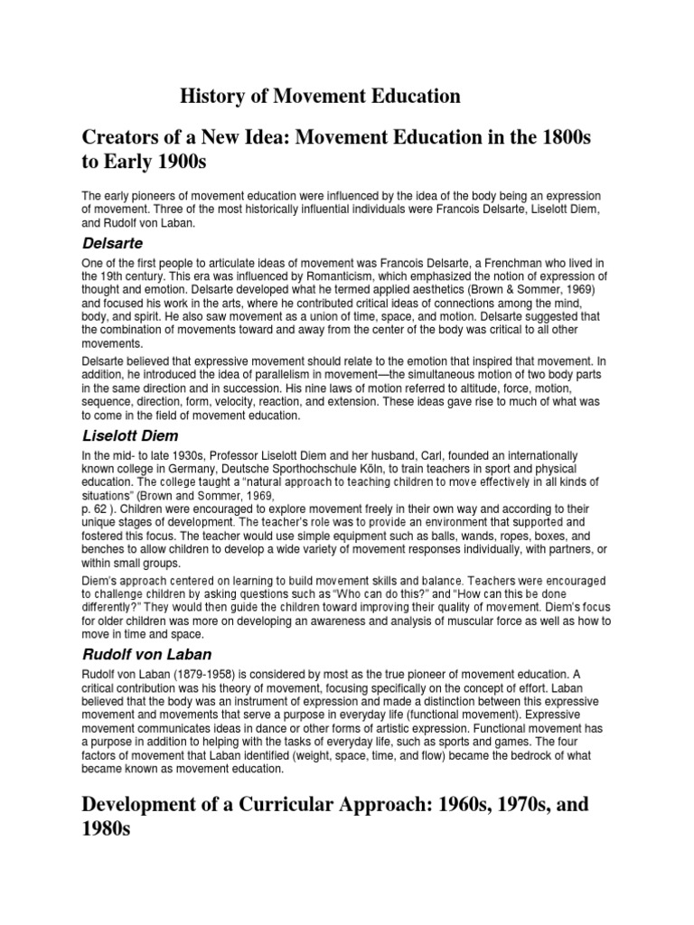 Liselott Diem: Pioneer of Movement Education | PDF | Physical Education ...