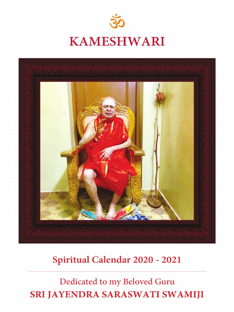 Kameshwari Devi Sanyasi Calendar 2020-21 | PDF | Asian Ethnic Religion ...