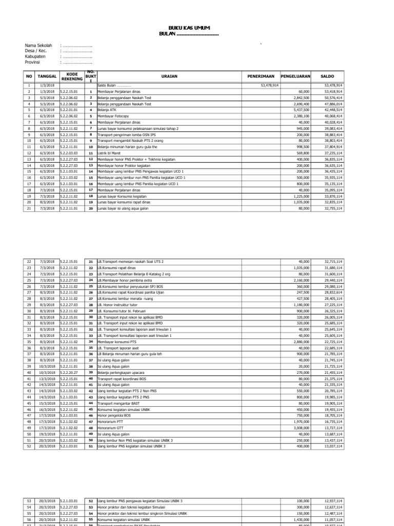 Contoh Pembukuan | PDF | Teknologi & Rekayasa