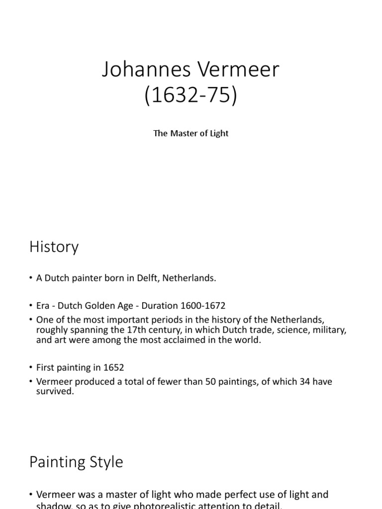 Johannes Vermeer - DECODING | PDF | Plastic Arts | Paintings