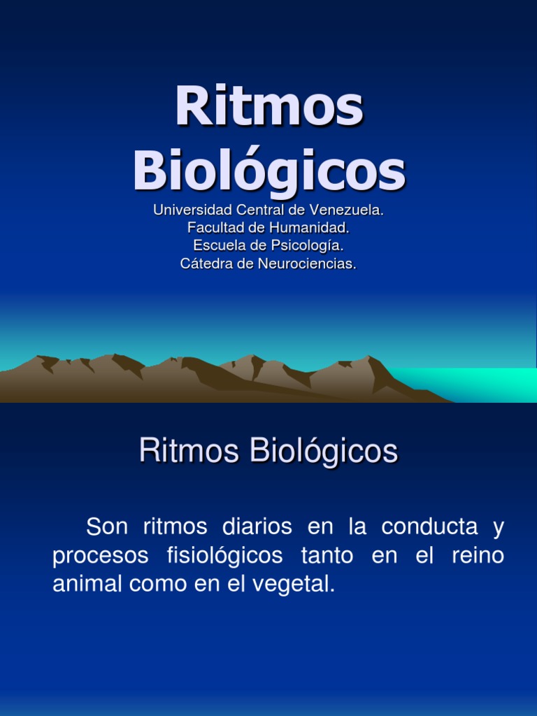 TEMA 1. Ritmos Biológicos | PDF | Ritmo circadiano | Dormir