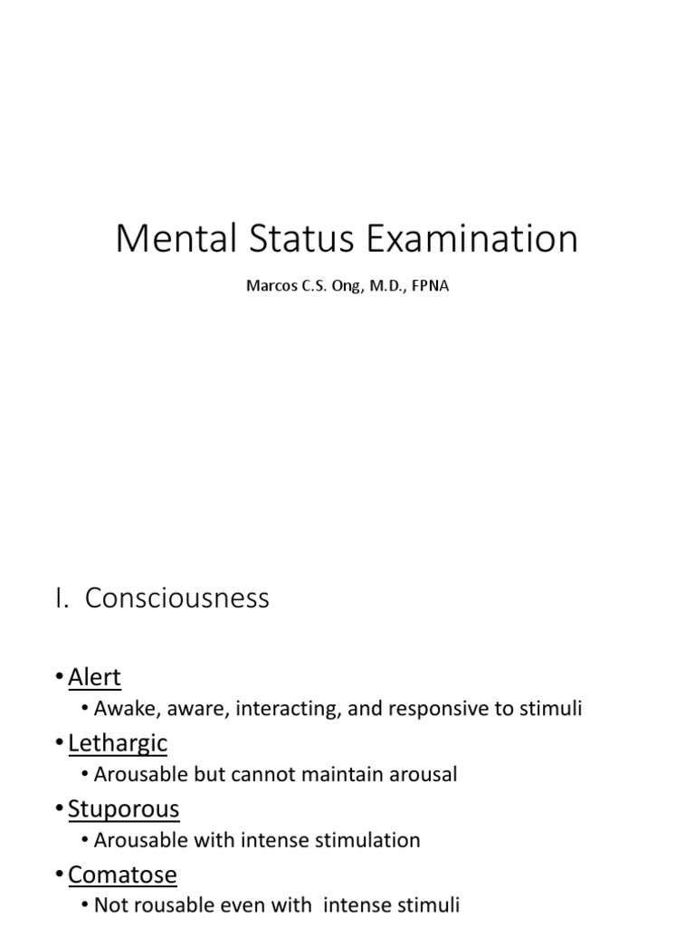 Comprehensive Guide to Conducting a Thorough Mental Status Examination ...