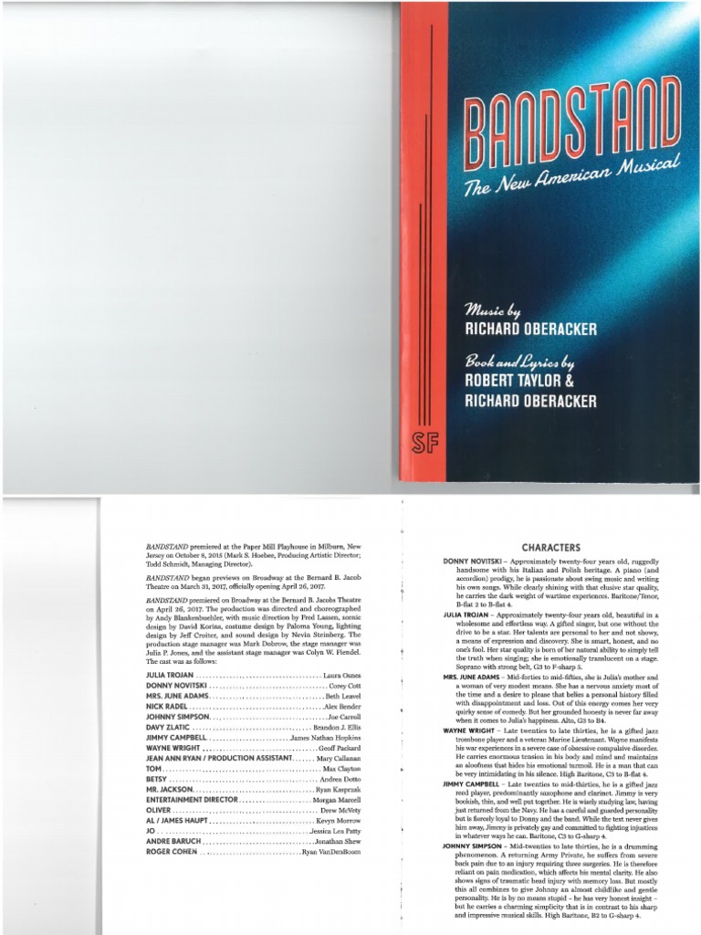 Bandstand Libretto PDF | PDF