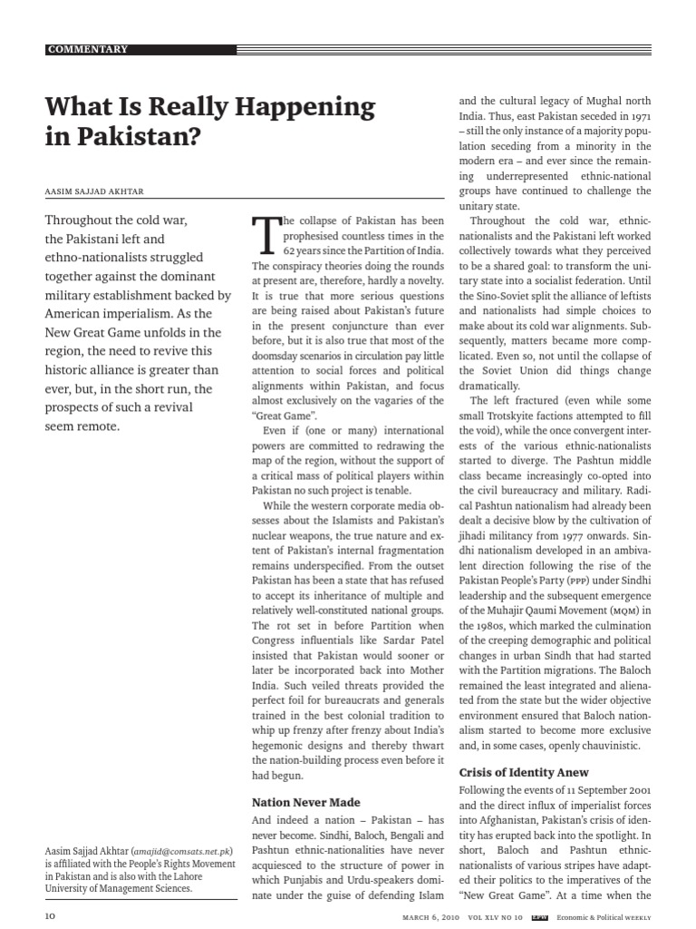 Left and Ethno-Nationalism in Pakistan | PDF | Pakistan | Khyber ...
