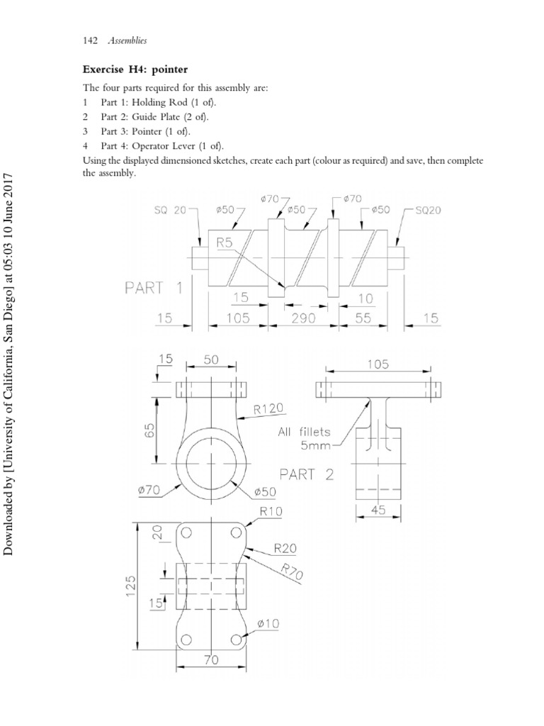 AUTODESK Inventor Exercises-153-154 | PDF