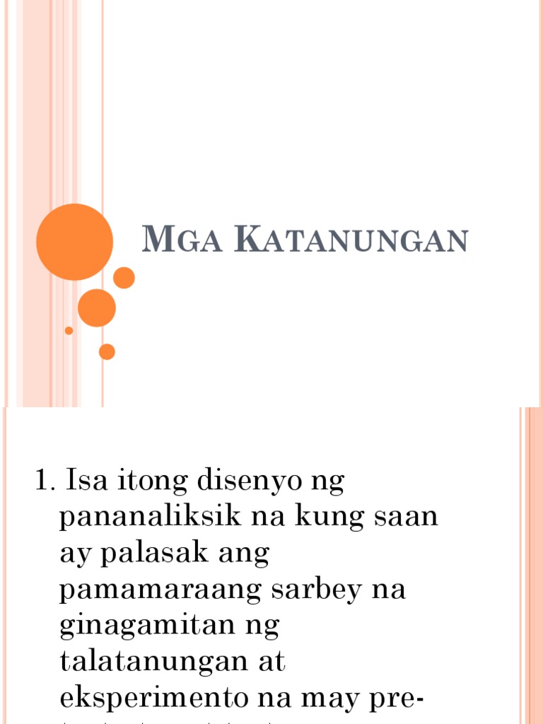 Tanong | PDF
