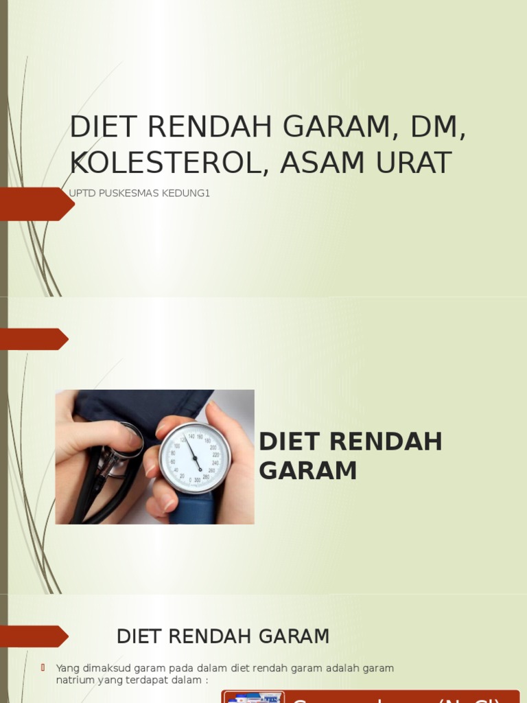 Diet Rendah Garam, DM, Kolesterol | PDF
