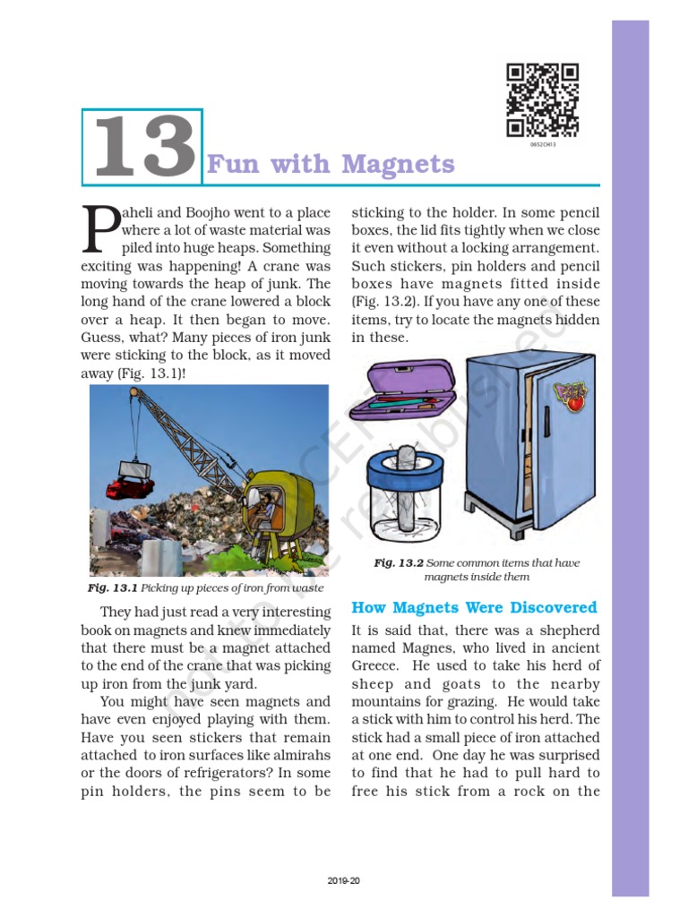 Cbse Class 6 Ncert Books Science Chapter 13 Fun With Magnets | PDF ...