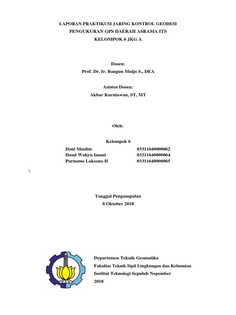Pengukuran Geodesi Menggunakan GPS di Daerah Asrama ITS | PDF
