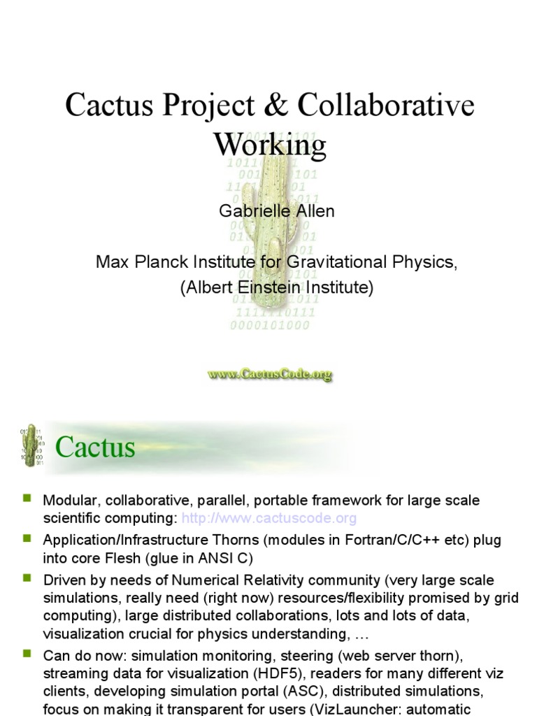 Cactus Project & Collaborative Working | PDF | Grid Computing | Simulation