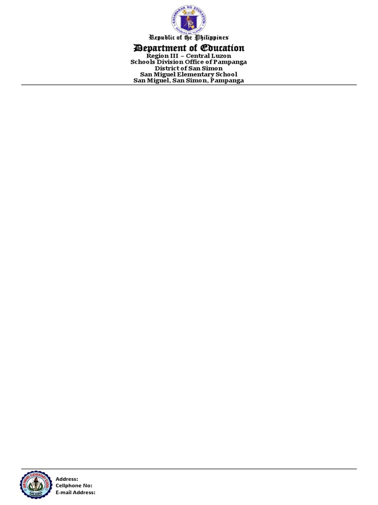 New Format Heading (DepED) | PDF