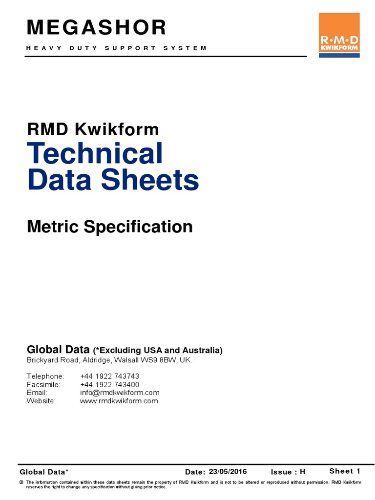 Megashor Metric - Rev H - Email Version | PDF | Truss | Screw