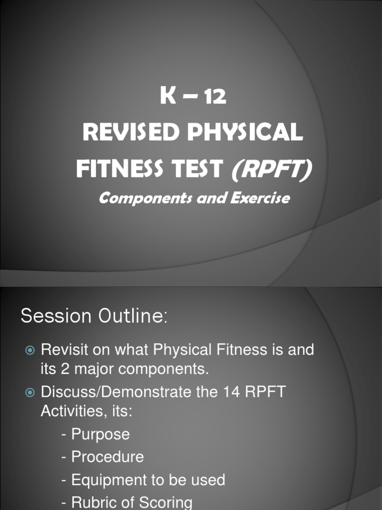 RPFT Presentation | PDF | Physical Fitness | Waist