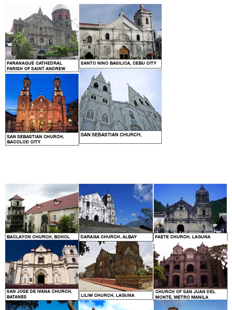 Baroque Churches Of The Philippines With Names