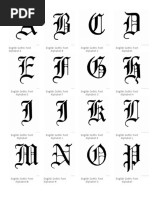 Old English Calligraphy | PDF | Greek Alphabet | Semiotics