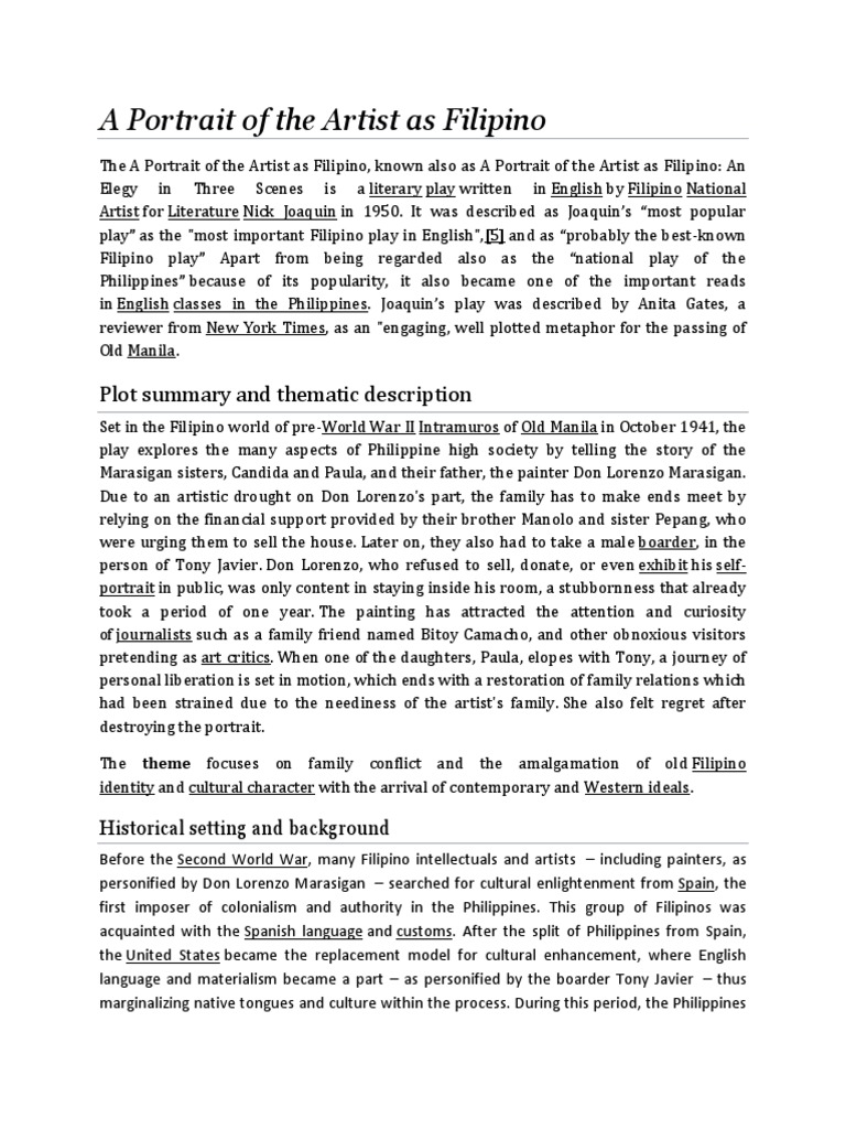 A Portrait of The Artist As Filipino Plo | PDF | Philippines